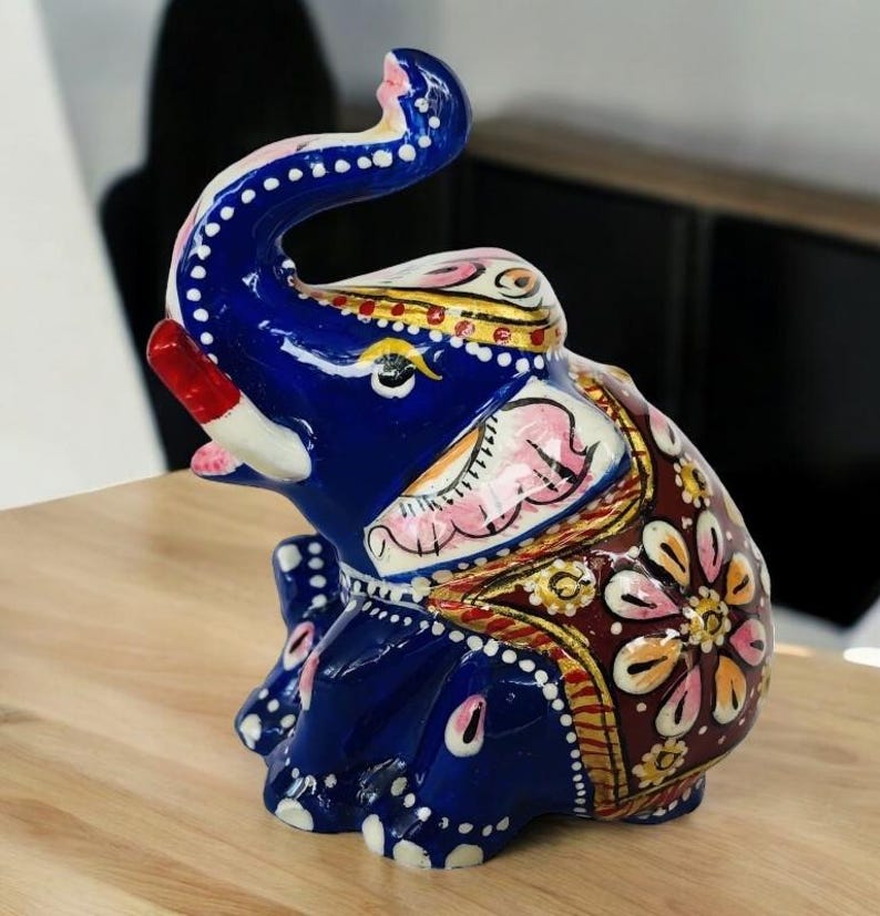 Modern Appu Elephant Statue Elephant Figurine Geometric Art Decor Good ...
