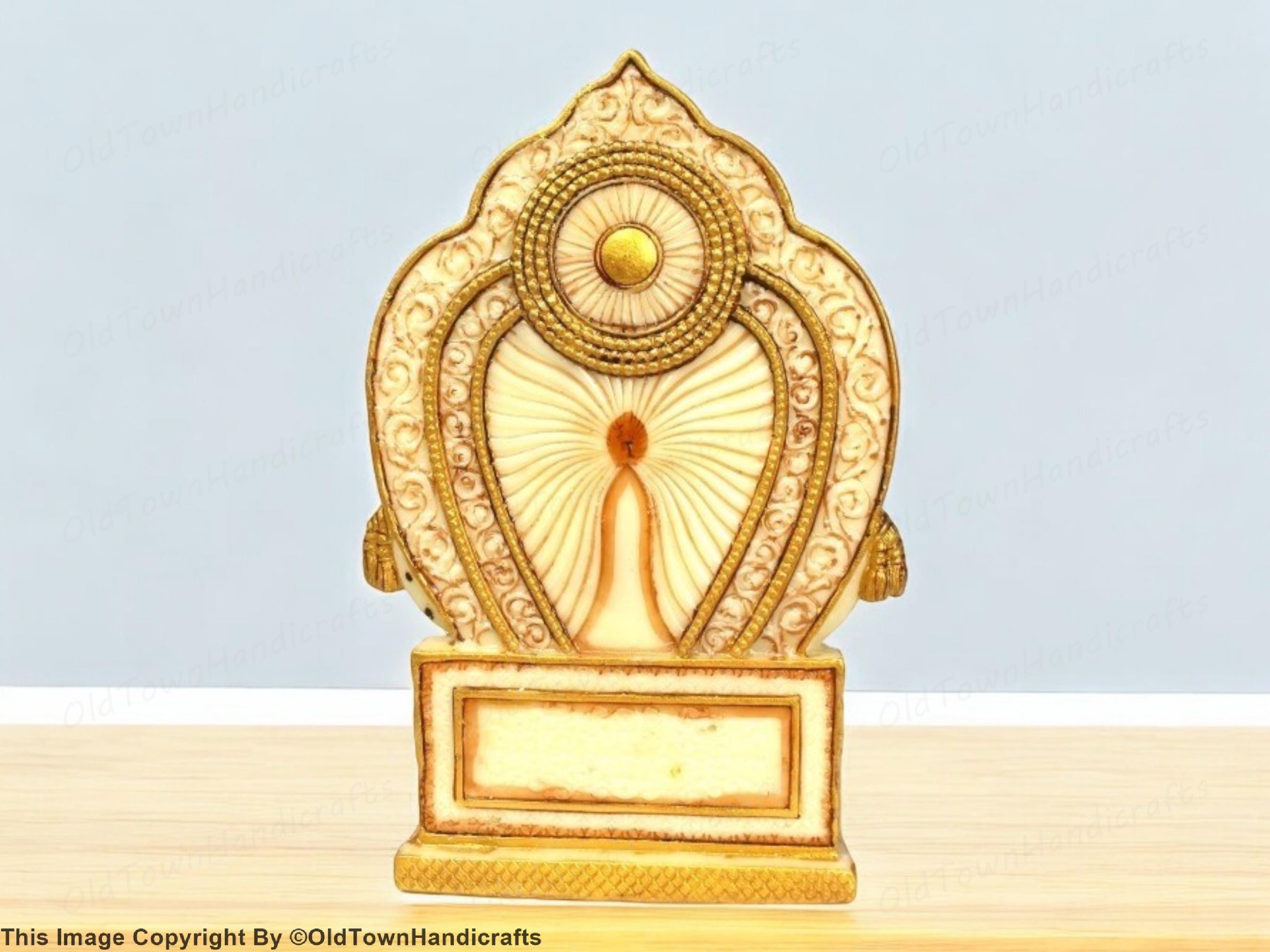 Marble Dust Lord Kuber Statue for Prosperity Hindu God Decor Gold Coins ...