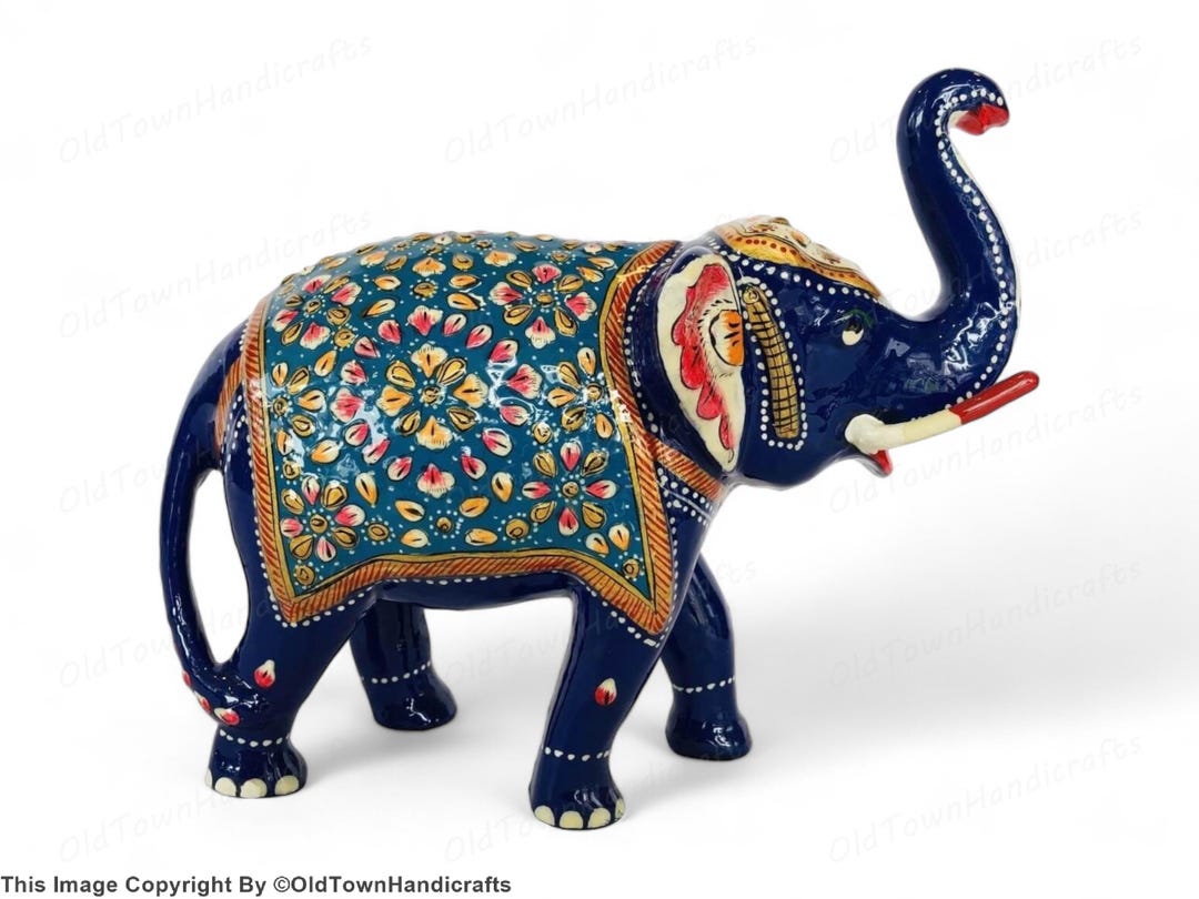 Handmade Trunk up Elephant Statue Symbol of Good Luck, Happiness ...