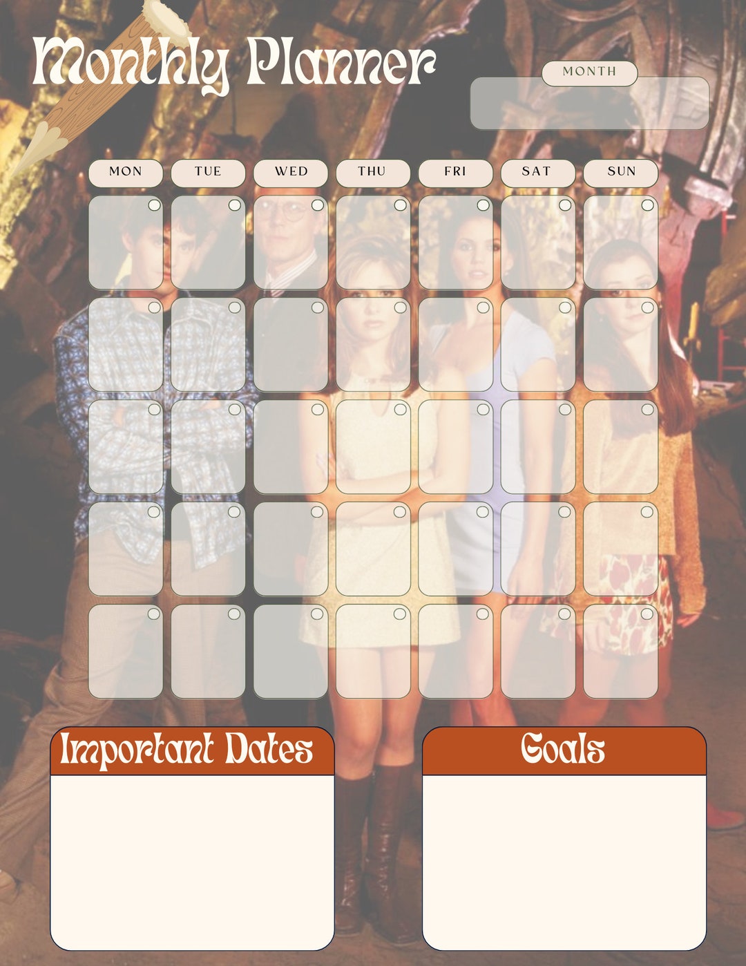 Buffy the Vampire Slayer Digital Planner (vintage Feel) - Etsy