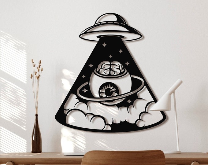 Alien Abduction Svg Dxf Laser Cut Files Flying Disc Svg Files for ...