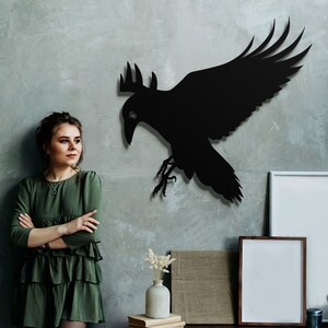 Flying Raven Svg Dxf Laser Cut Files Crow Svg Files for Cricut Dxf for ...