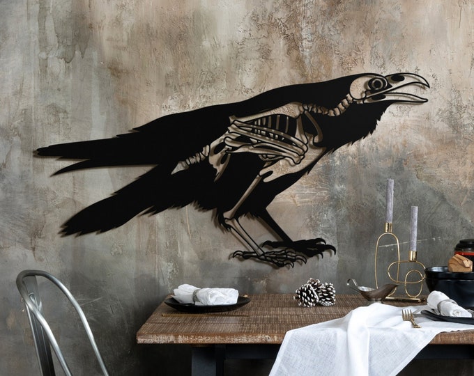 Crow Skeleton Svg Dxf Laser Cut Files Raven Svg Files for Cricut Dxf ...