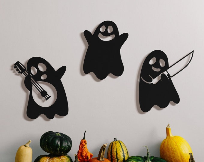 Halloween Ghosts Svg Laser Cut Files for Cricut Halloween Decor Dxf ...
