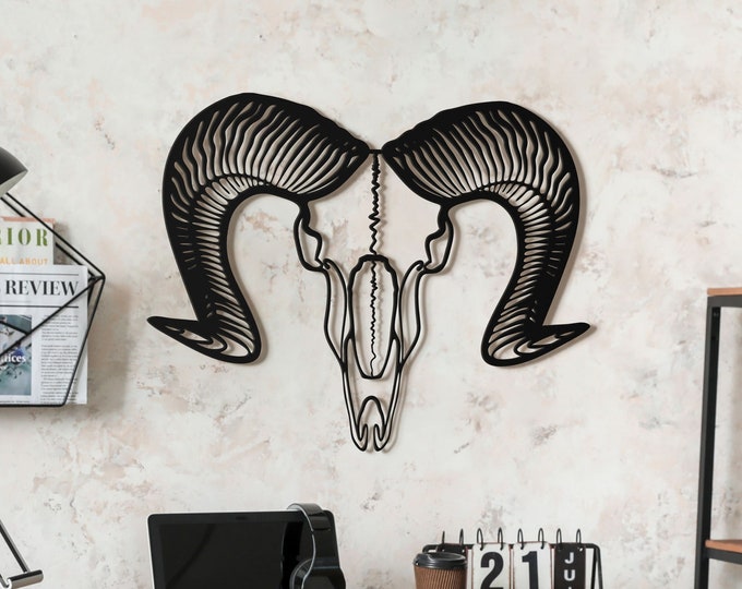 Ram Skull Svg Laser Cut Files DXF PDF Files for Cricut Wall Art Svg ...