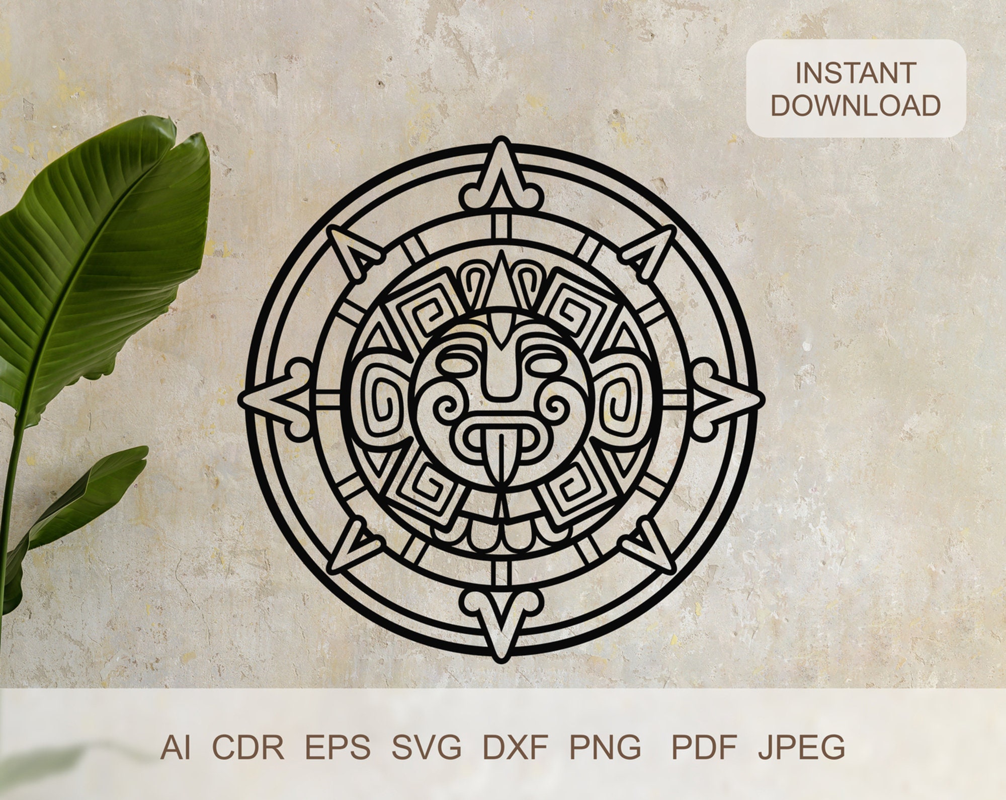 Aztec Sign Svg Dxf Laser Cut Files Svg for Cricut Aztec - Etsy Australia