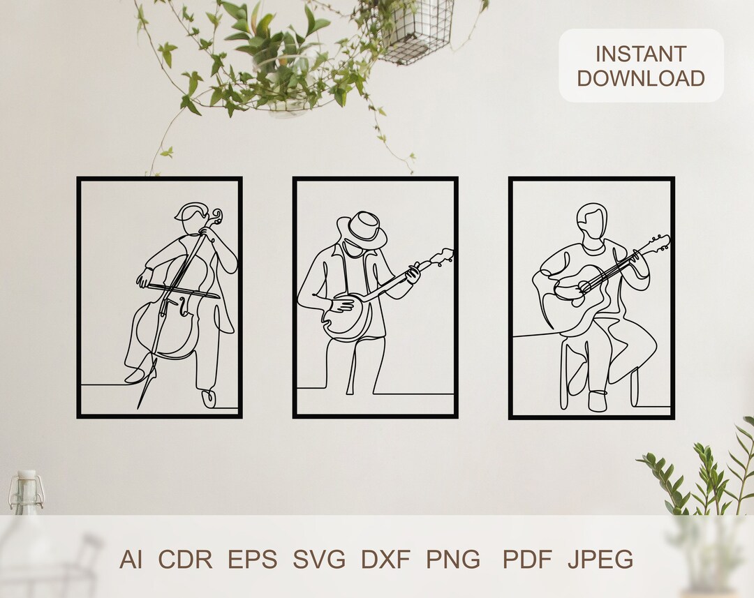 Buy Musicians Svg DXF Laser Cut Files Svg Files for Cricut Dxf File for ...