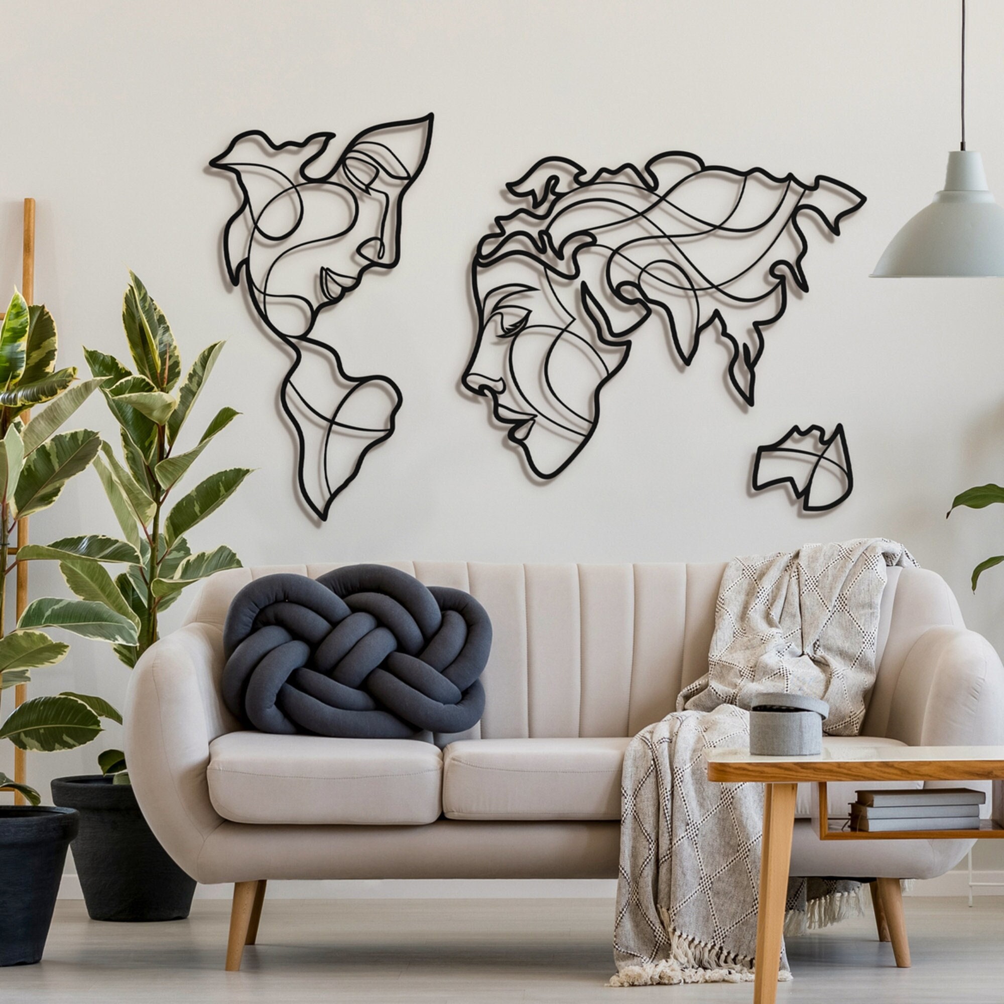 Face World Map Svg Dxf Laser Cut Files Svg Files for Cricut - Etsy Israel