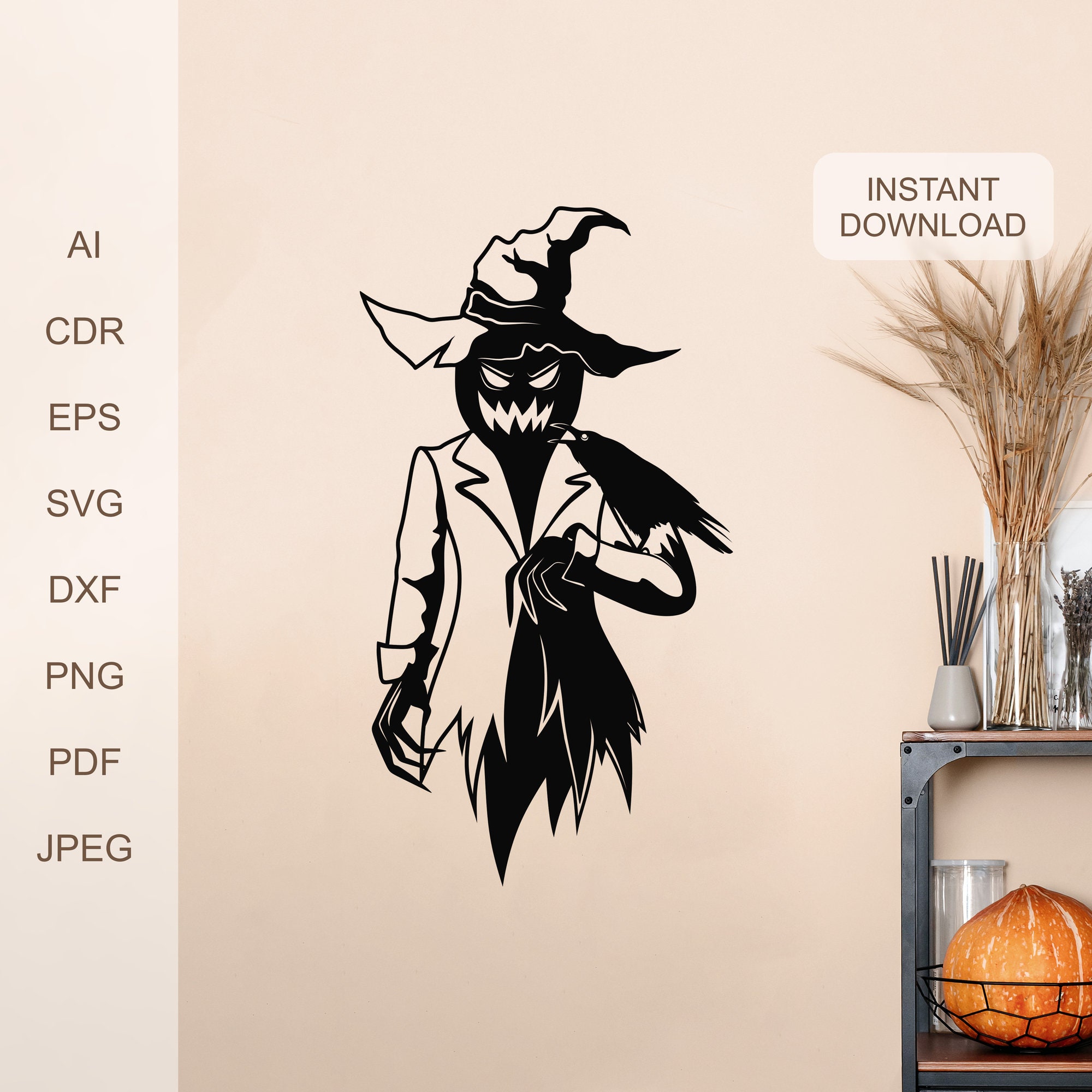 Scarecrow Bogey Svg Laser Cut Files DXF File for Cricut - Etsy Australia