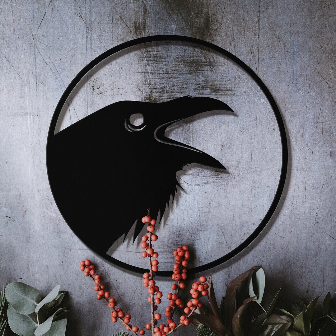 Raven Head Svg Dxf Laser Cut Files Crow Svg Files for Cricut Dxf for ...