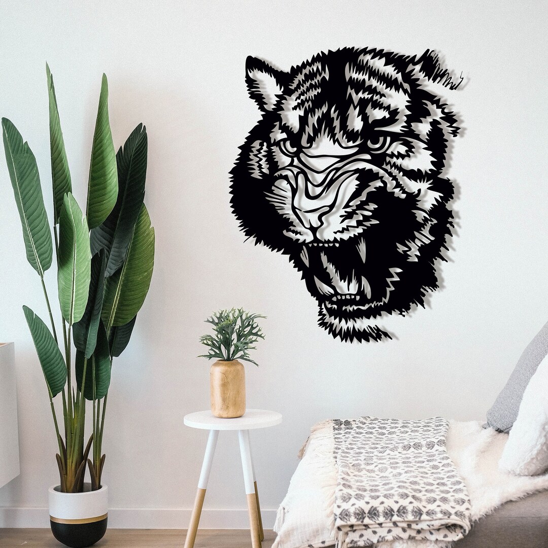 Tiger Face DXF SVG Laser Cut Files Big Cat Svg Files for Cricut Dxf ...