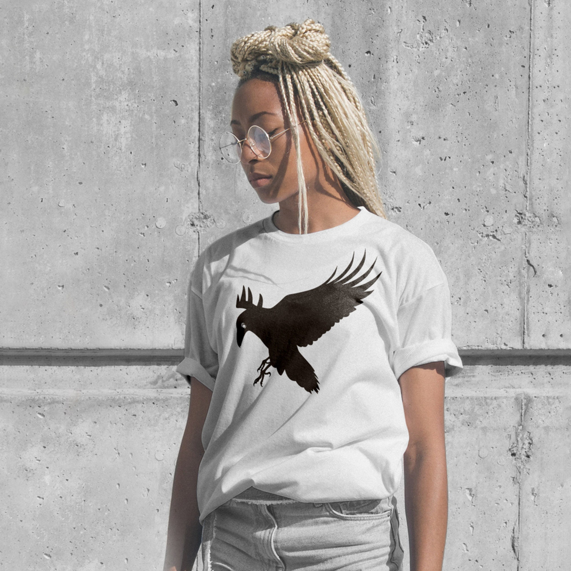 Flying Raven Svg Dxf Laser Cut Files Crow Svg Files for Cricut - Etsy ...