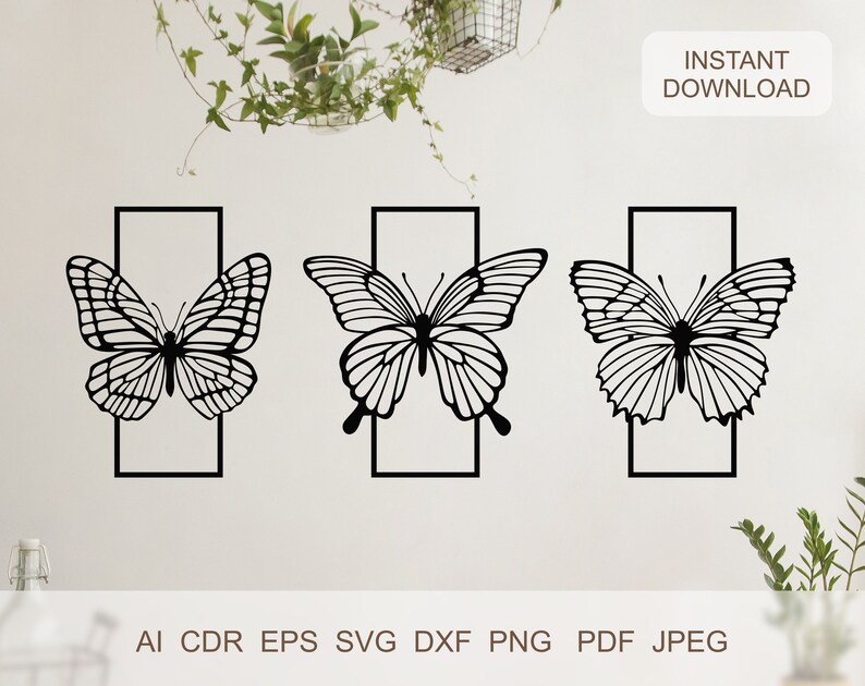 Butterflies Svg Dxf Pdf Laser Cut Files Svg File for Cricut - Etsy