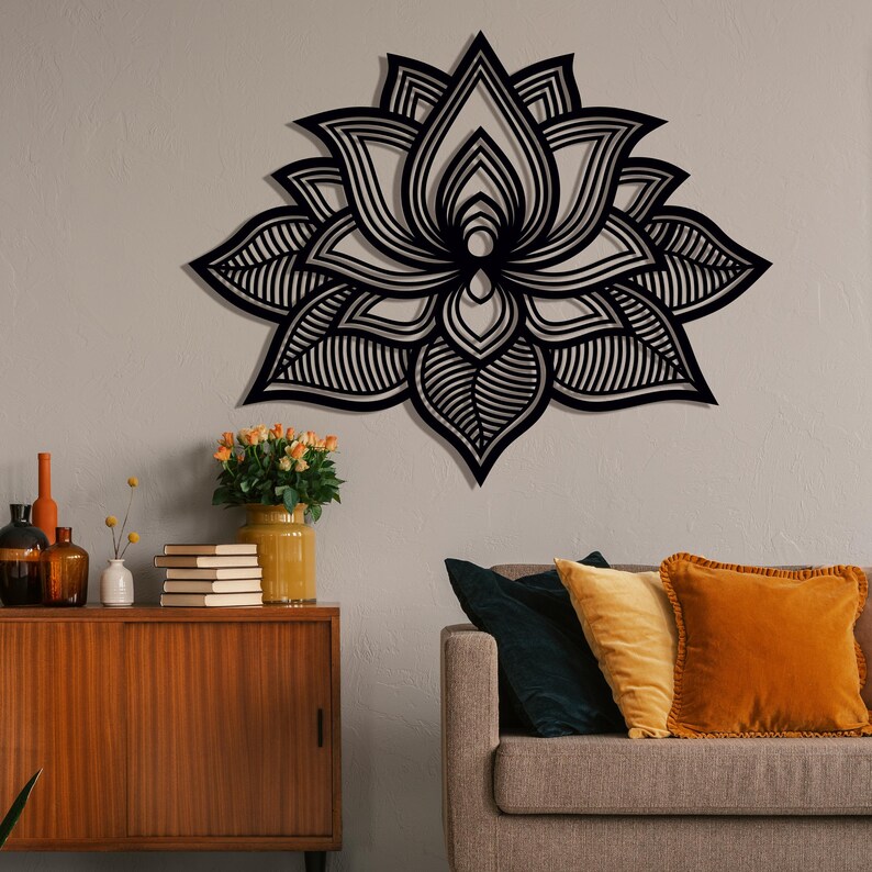 Lotus Flower DXF Laser Cut Files Lotus Mandala Svg Files for - Etsy