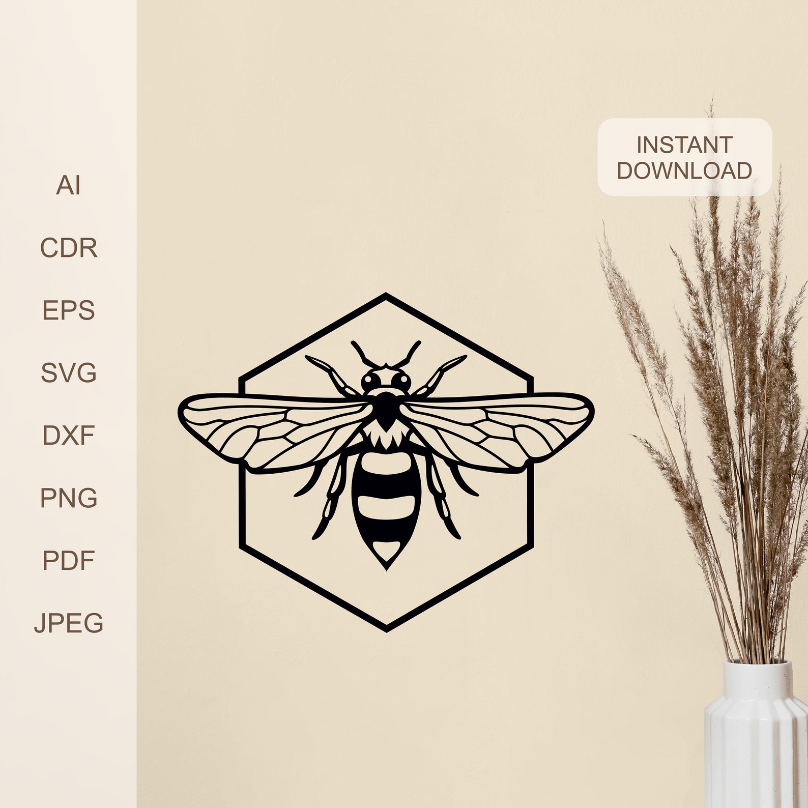 Bee DXF Laser Cut Files Bumblebee Svg Files for Cricut Digital - Etsy