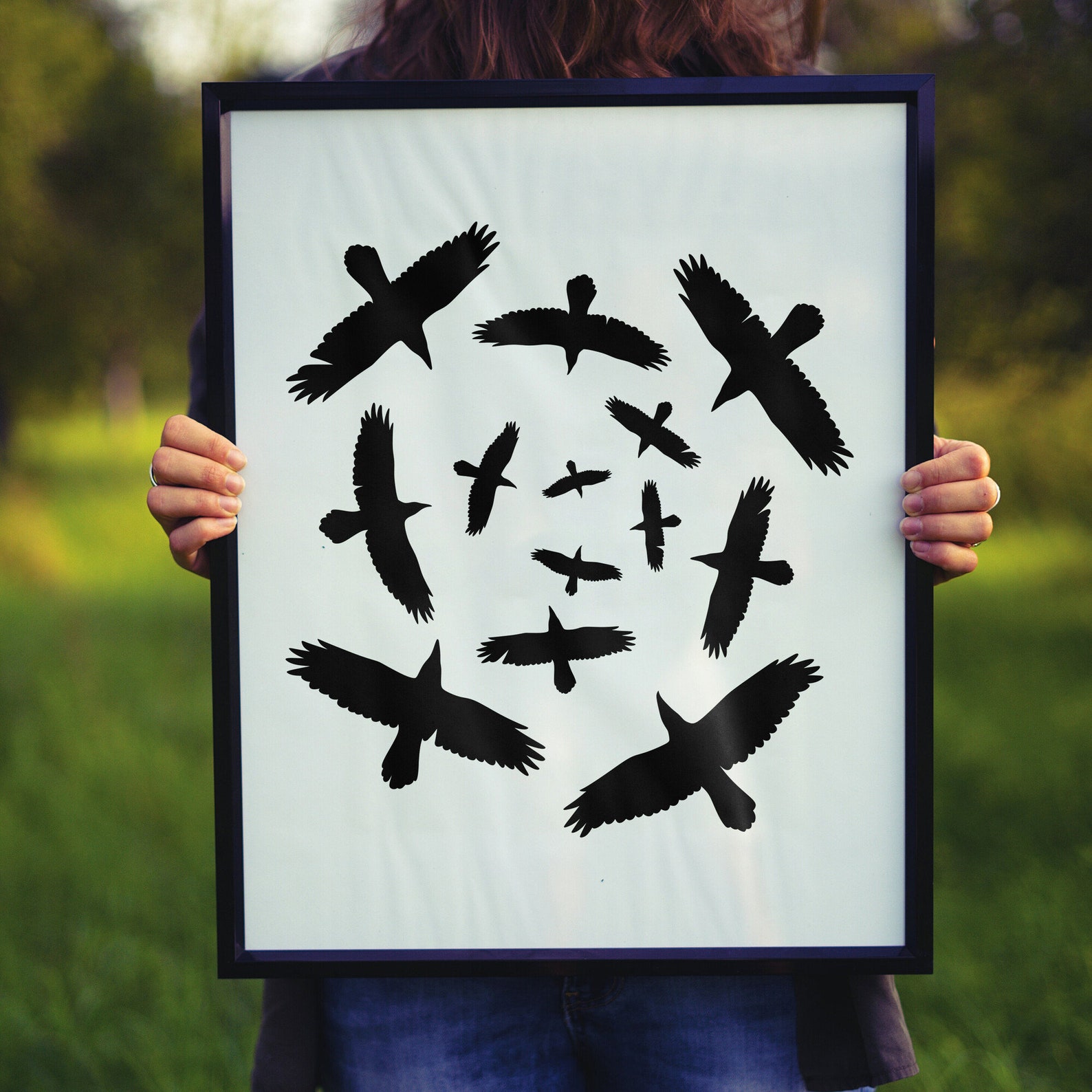 Flying Ravens Svg Dxf Laser Cut Files Crows Svg Files for - Etsy