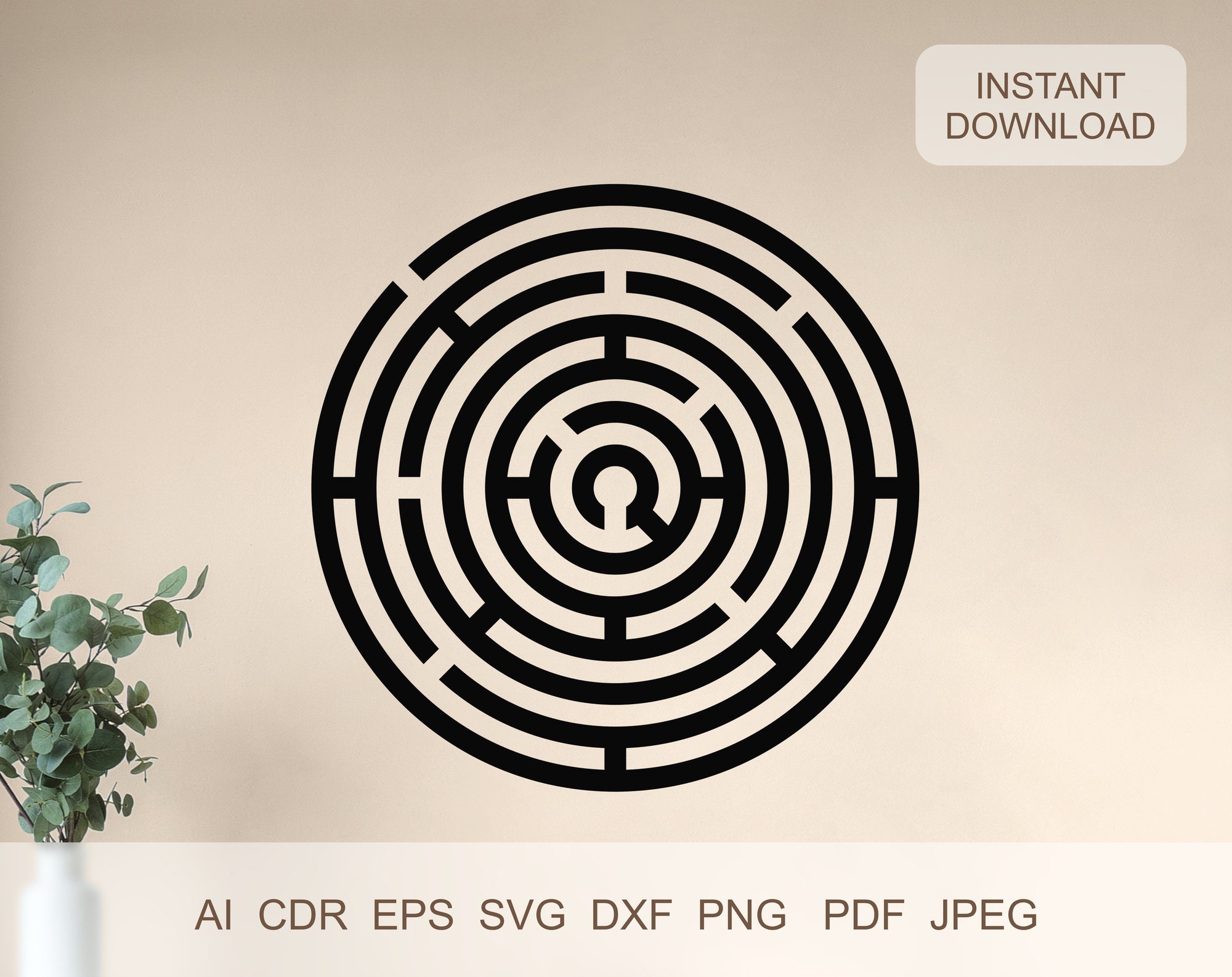 Labyrinth Svg Dxf Laser Cut Files Svg Files for Cricut Pdf Dxf - Etsy ...