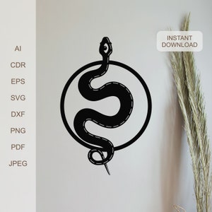 Snake Svg Dxf Pdf Laser Cut Files Wall Art Svg Cricut Svg Files Digital ...