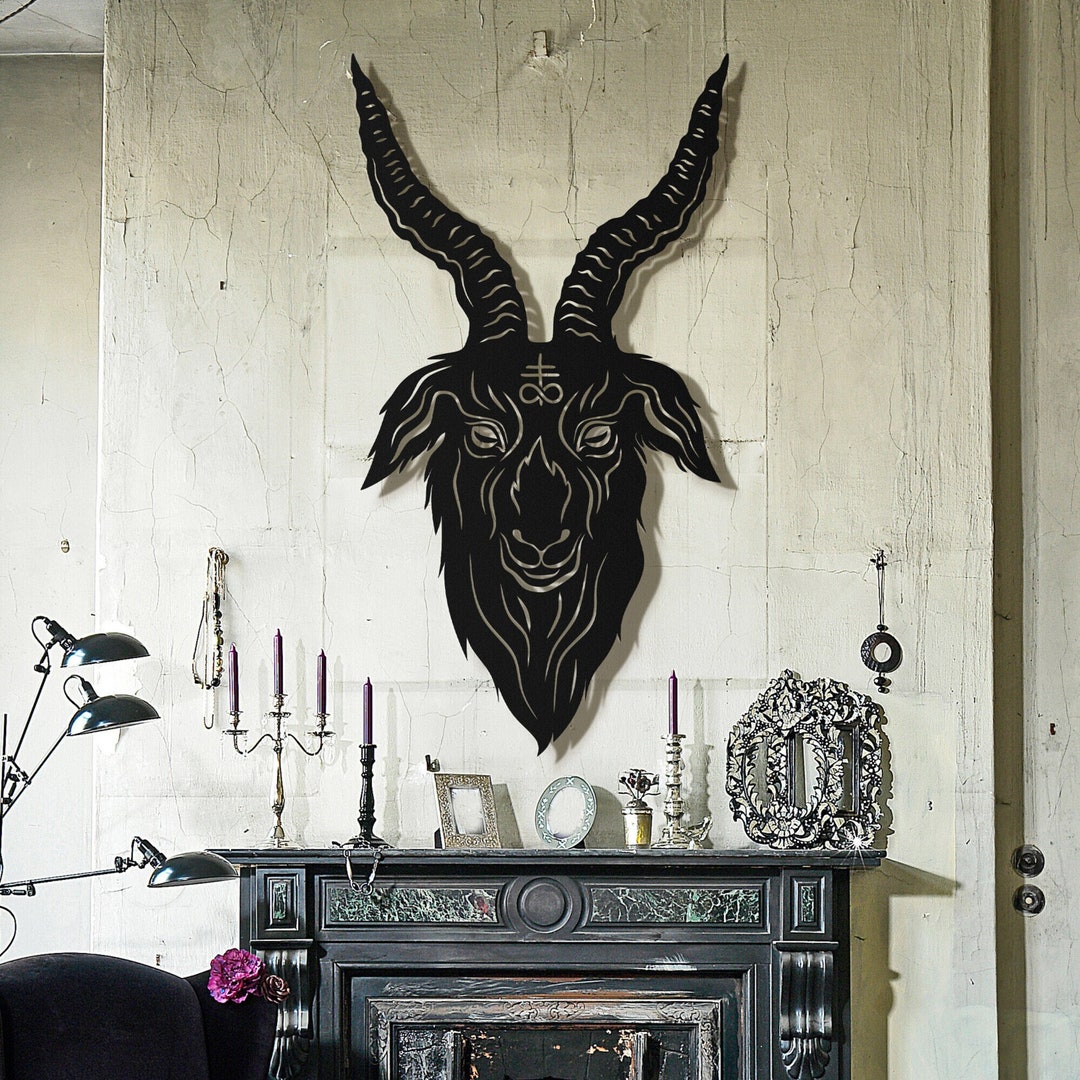 Goat Head Svg Dxf Pdf Laser Cut Files Animal Head Metal Wall Art Svg ...