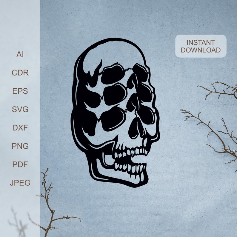 Monster Skull Svg Dxf Laser Cut Files Svg File for Cricut - Etsy