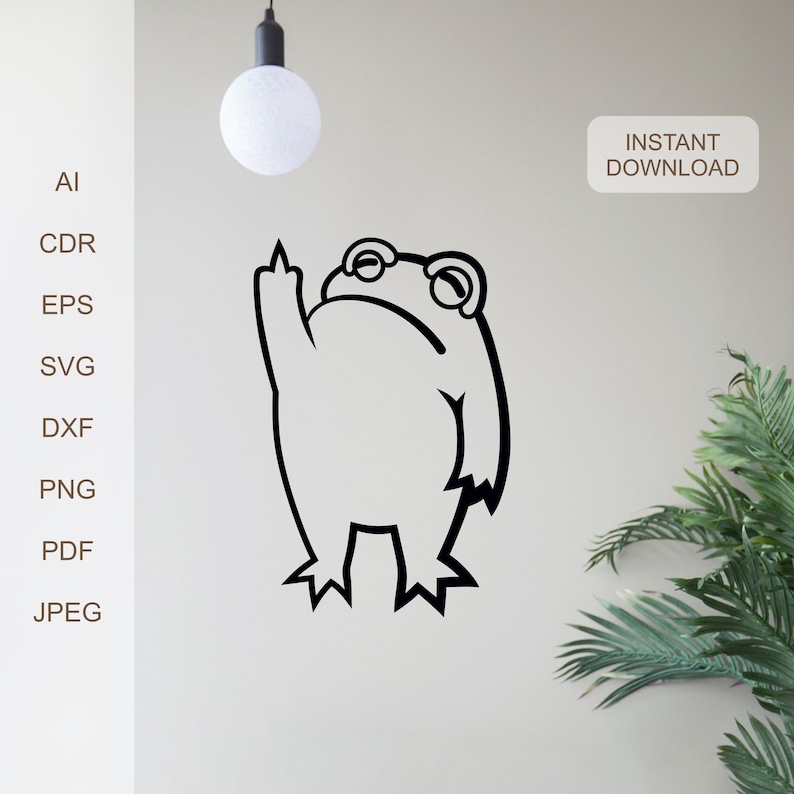 Frog Showing Middle Finger Svg DXF Laser Cut Files Svg Files - Etsy Canada