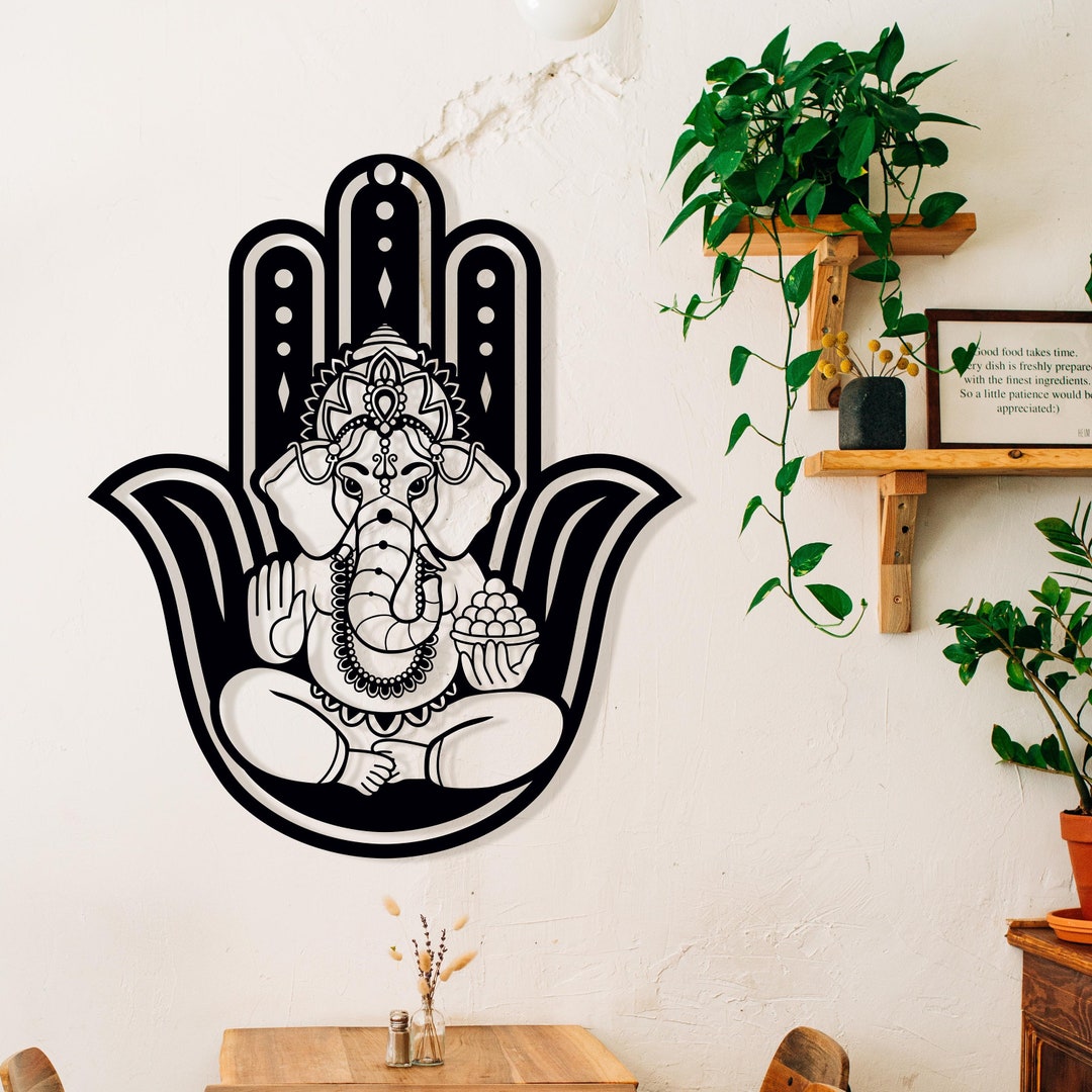 Hamsa Svg Dxf Laser Cut Files Ganesha Svg File for Cricut Dxf File for ...