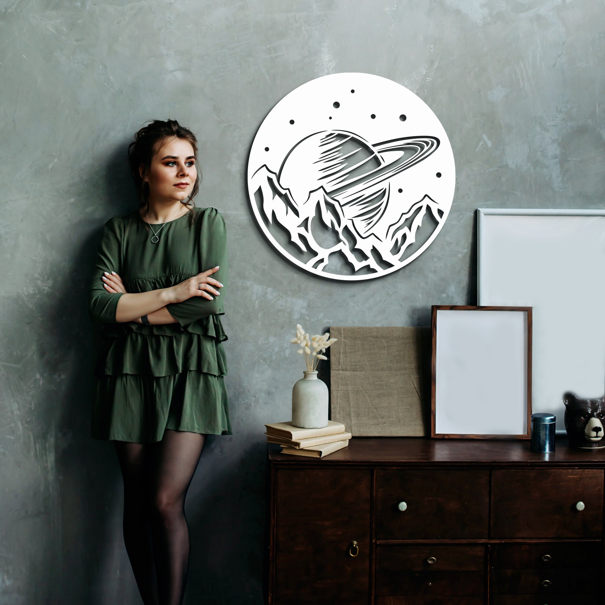 Saturn Svg Dxf Laser Cut Files Mountains Svg Files for Cricut - Etsy ...