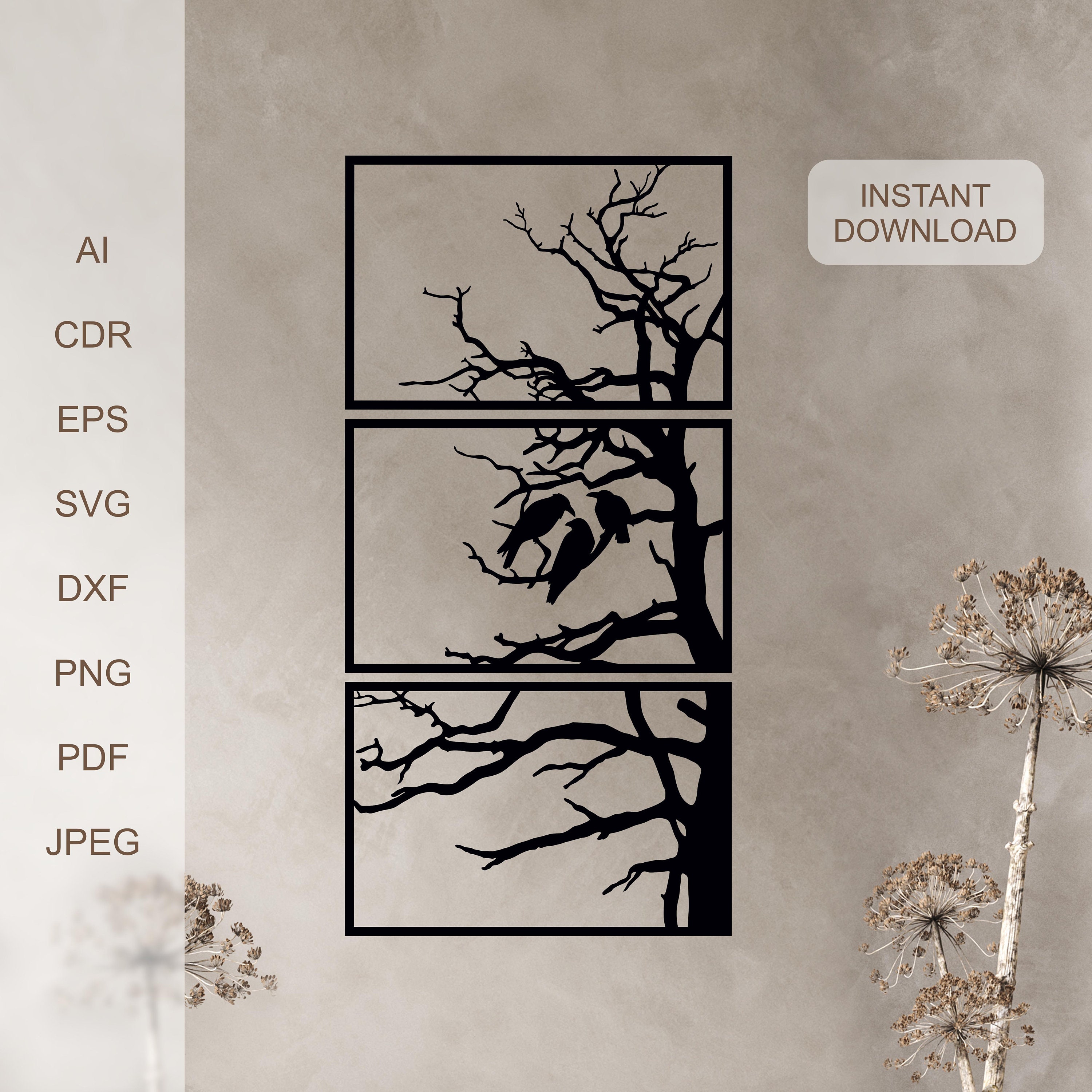 Tree Branches DXF Laser Cut Files Svg Files for Cricut Digital - Etsy ...