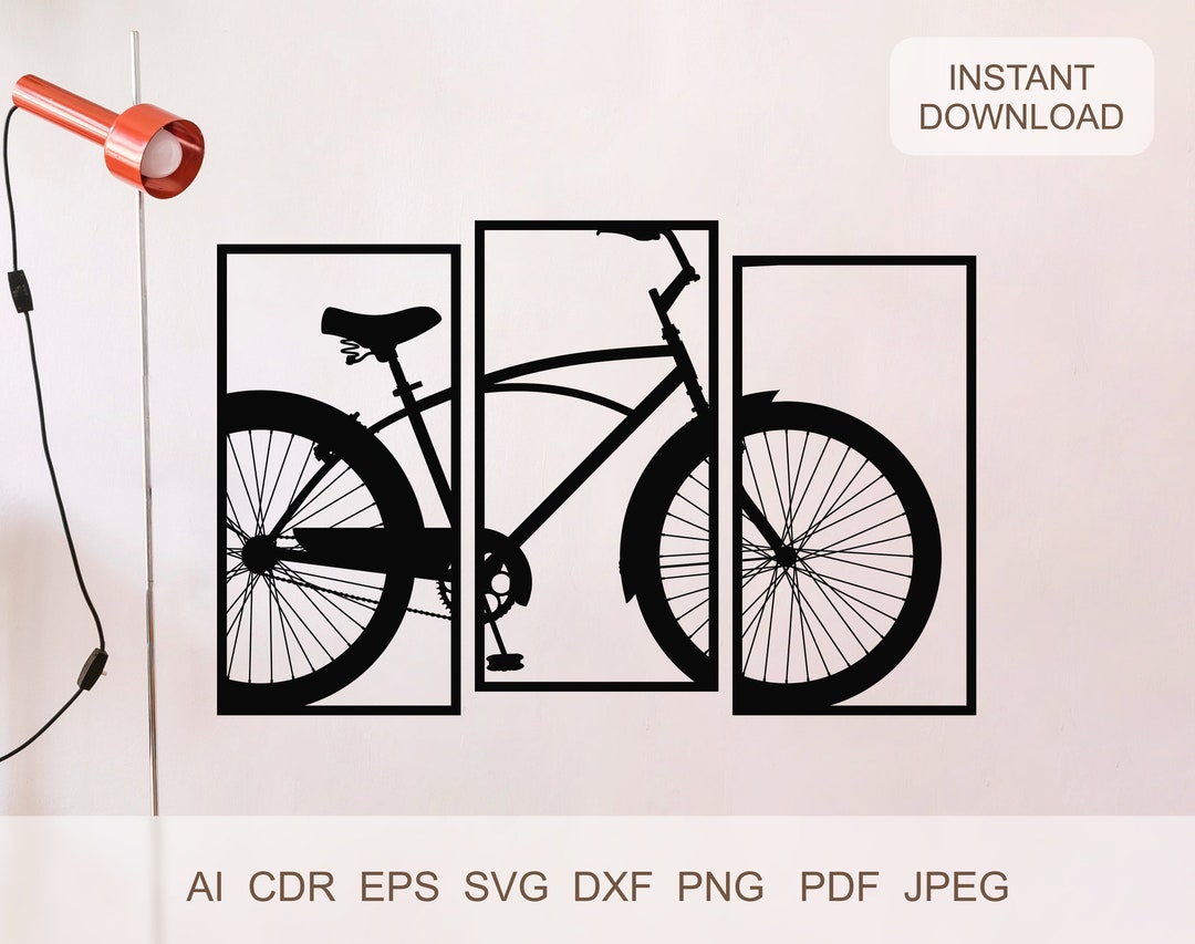 Bicycle Svg Dxf Pdf Laser Cut Files Svg File for Cricut Dxf File for ...