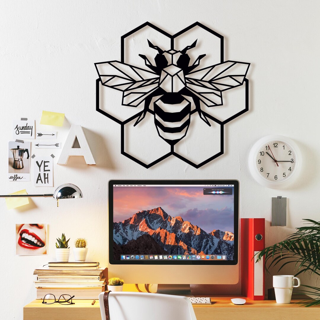 Geometric Bee DXF Laser Cut Files Bumblebee Svg Files for Cricut ...