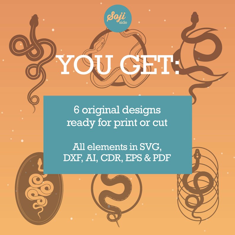 Snake Svg Bundle Snake Dxf Laser Cut Files Snakes Svg Files - Etsy