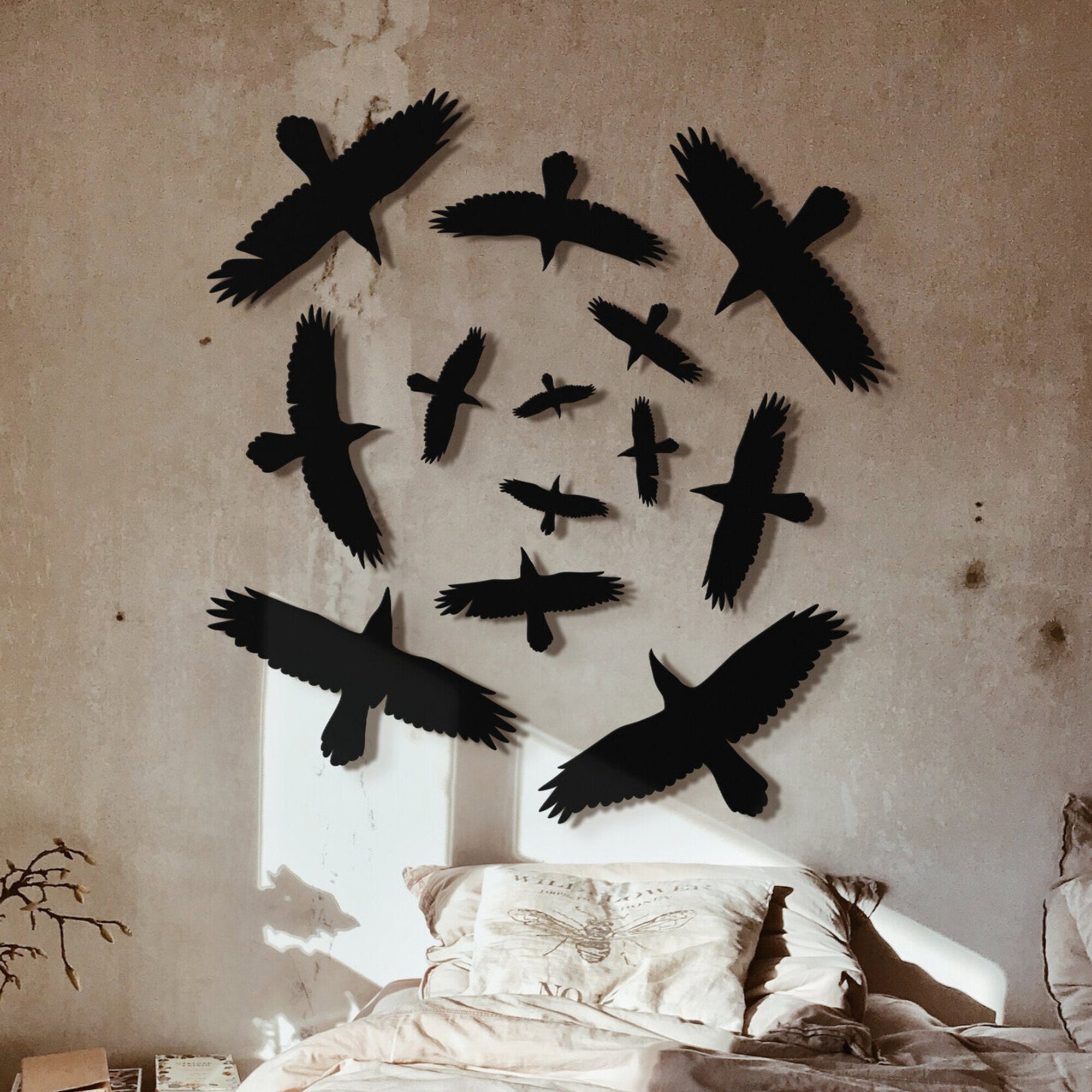 Flying Ravens Svg Dxf Laser Cut Files Crows Svg Files for - Etsy