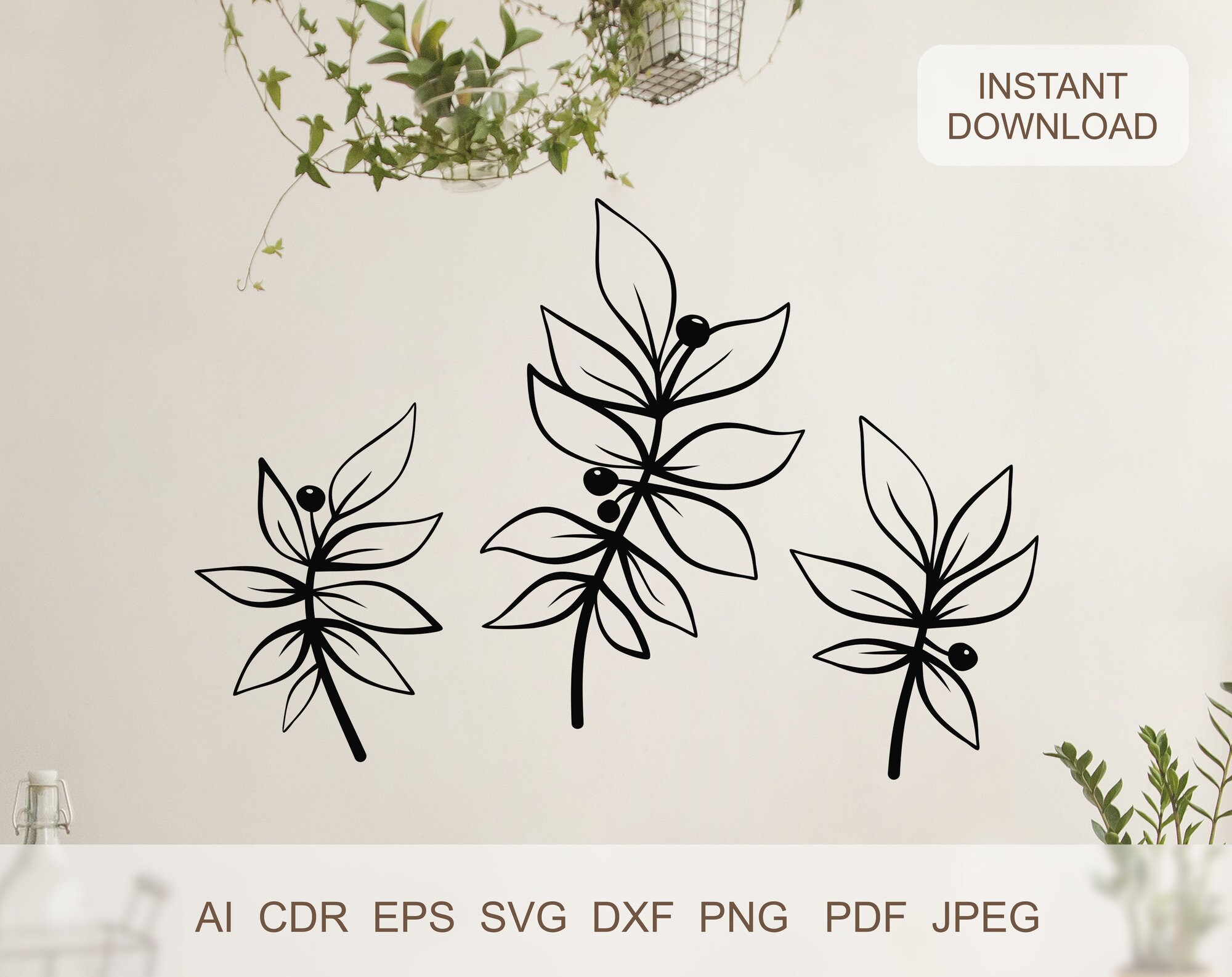 Tree Leaves Svg Dxf Laser Cut Files Svg Files for Cricut Dxf - Etsy