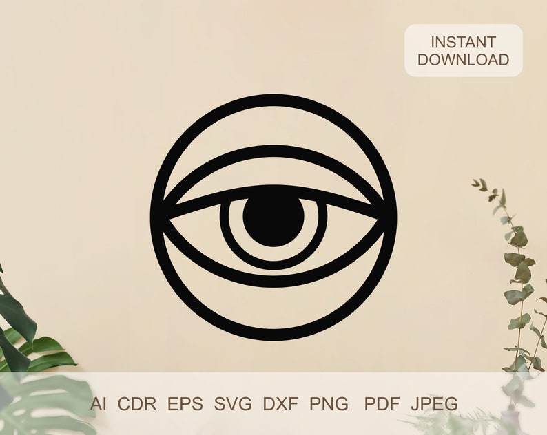 Abstract Eye Svg Dxf Laser Cut Files Mystic Wall Art Svg Files - Etsy