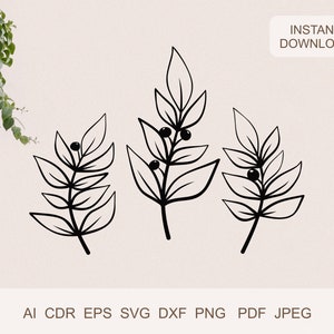 Tree Branches Svg Dxf Pdf Eps Laser Cut Files Svg File for Cricut Wall ...
