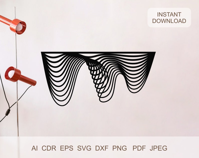 Abstract Svg Dxf Laser Cut Files Boho Abstract Wall Art Svg - Etsy