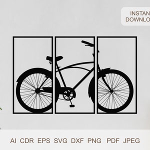 Bicycle Svg Dxf Pdf Laser Cut Files Svg File for Cricut Bike - Etsy