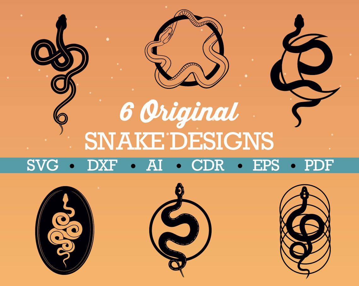 Snake Svg Bundle Snake Dxf Laser Cut Files Snakes Svg Files - Etsy