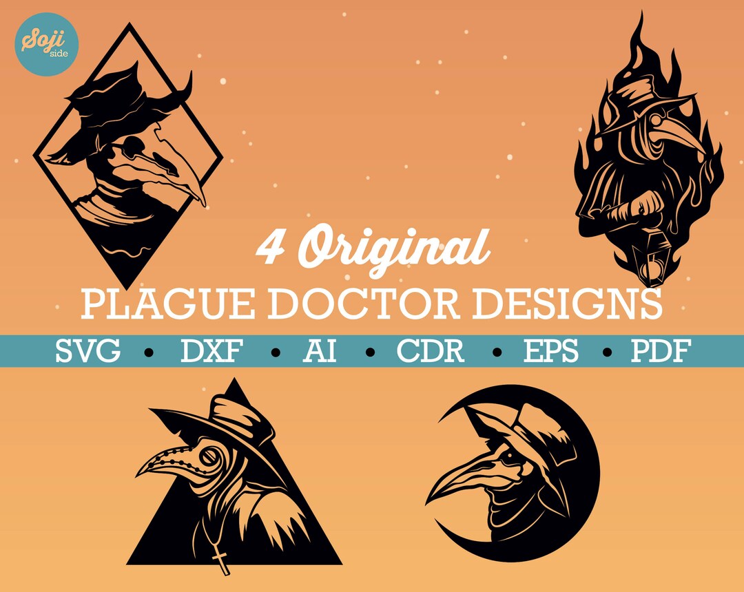 Plague Doctor Svg Bundle Gothic Dxf Laser Cut Files Witch Doctor Svg ...