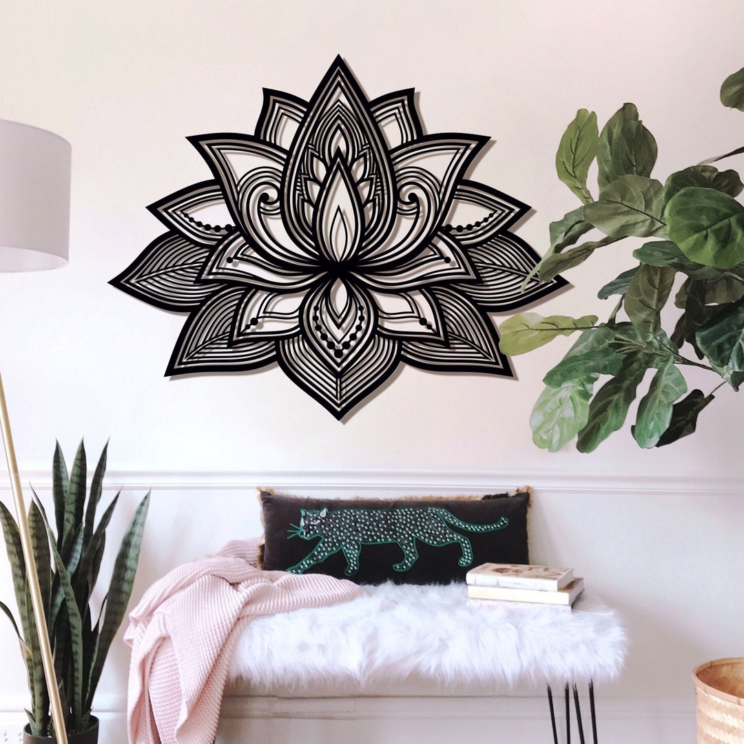 Lotus Flower DXF Laser Cut Files Lotus Mandala Svg Files for Cricut ...