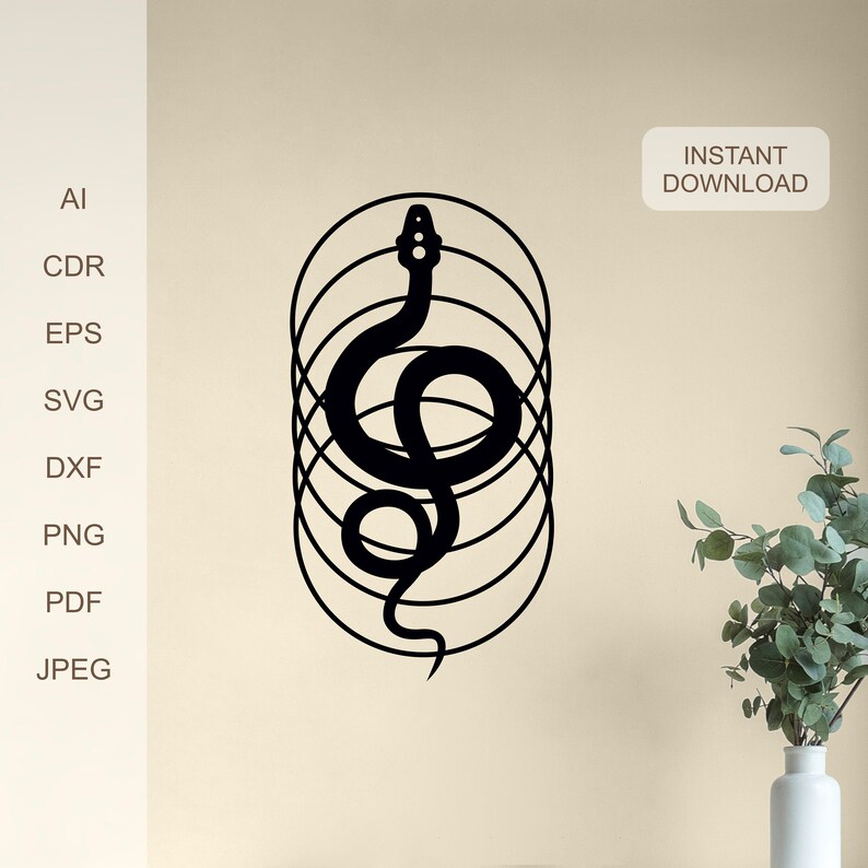 Snake Dxf Laser Cut Files Svg File for Cricut Digital Prints - Etsy