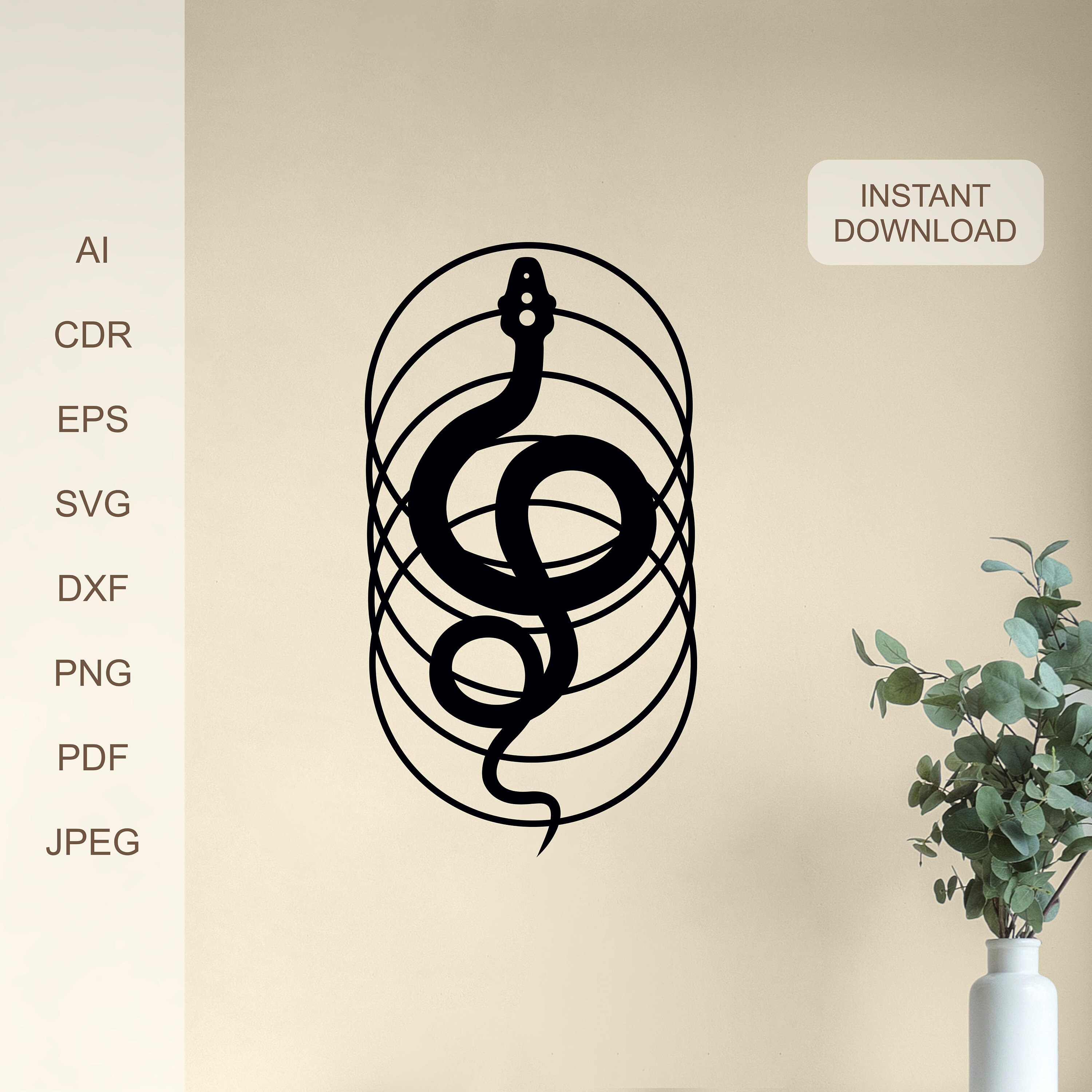 Snake Dxf Laser Cut Files Svg File for Cricut Digital Prints - Etsy UK