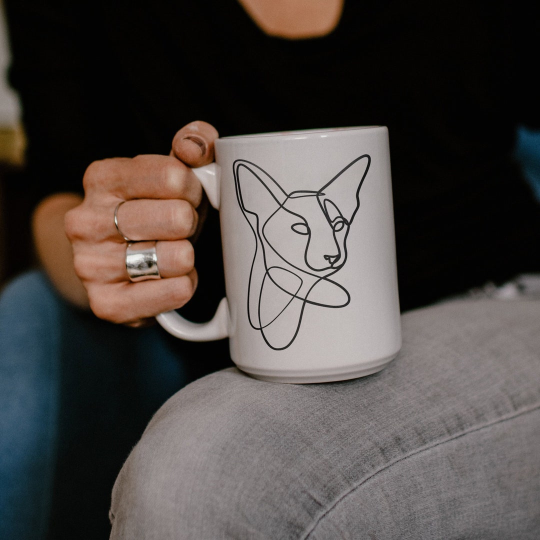 Sphinx Cat Line Art Svg Dxf Laser Cut Files Svg for Cricut Cats Dxf for ...