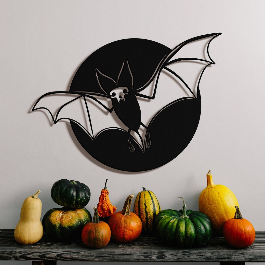 Bat Svg Dxf Laser Cut Files Gothic Decor Svg Files for Cricut Dxf Files ...