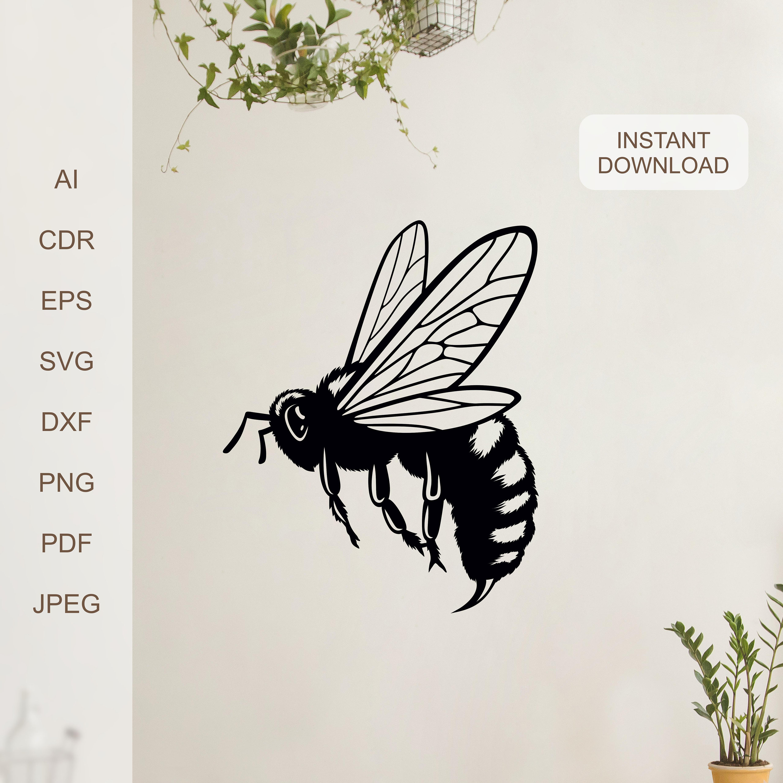 Bee DXF Laser Cut Files Bumblebee Svg Files for Cricut Digital - Etsy ...