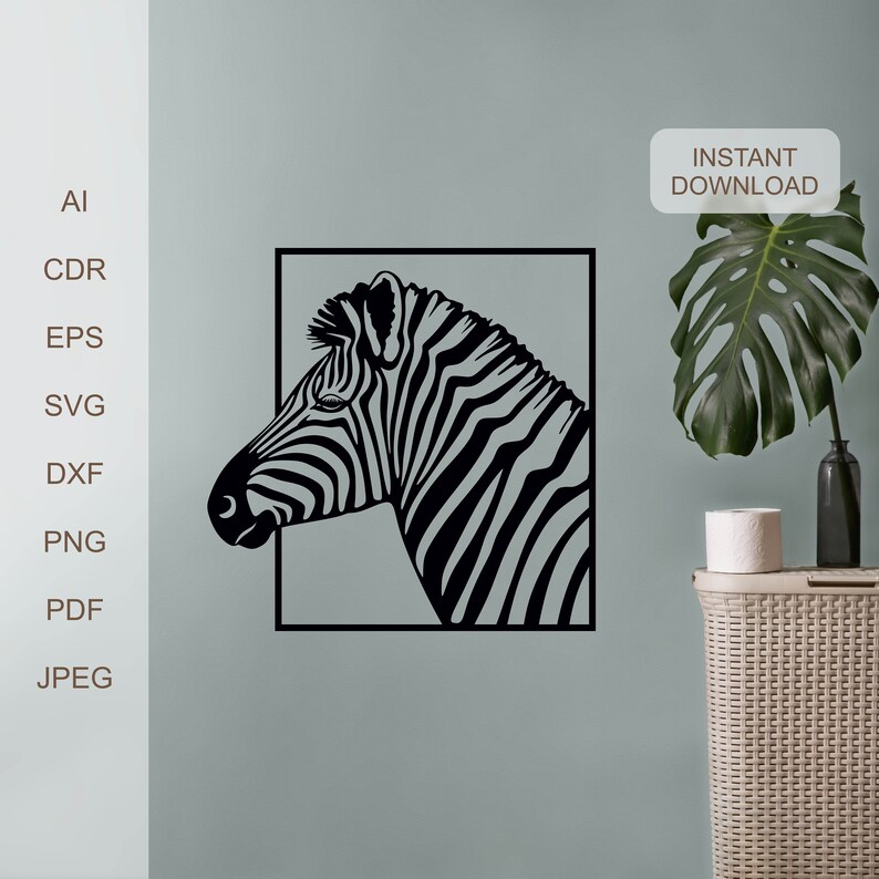 Zebra DXF Laser Cut Files Svg Files for Cricut Digital Prints - Etsy