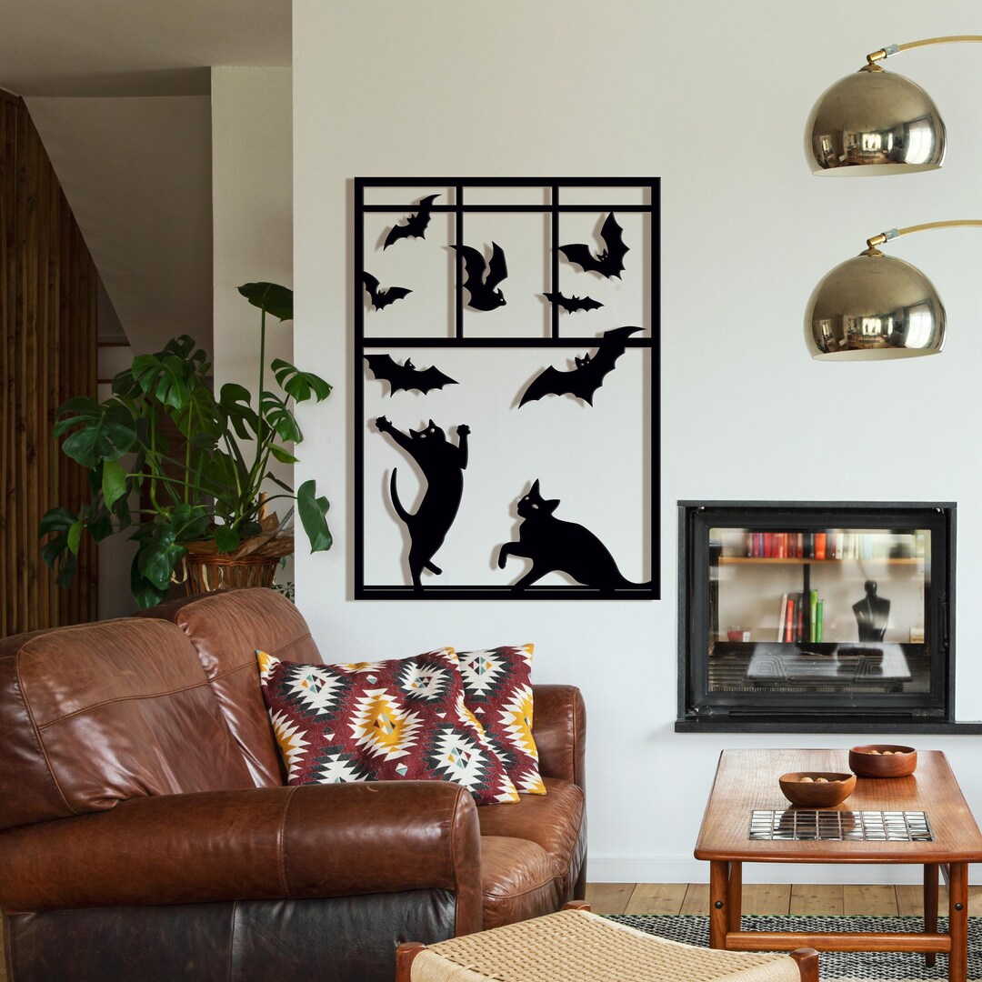 Bats DXF Laser Cut Files Cats SVG Files for Cricut Digital Prints Png ...