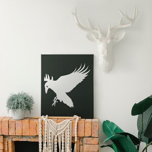 Flying Raven Svg Dxf Laser Cut Files Crow Svg Files for Cricut Dxf for ...