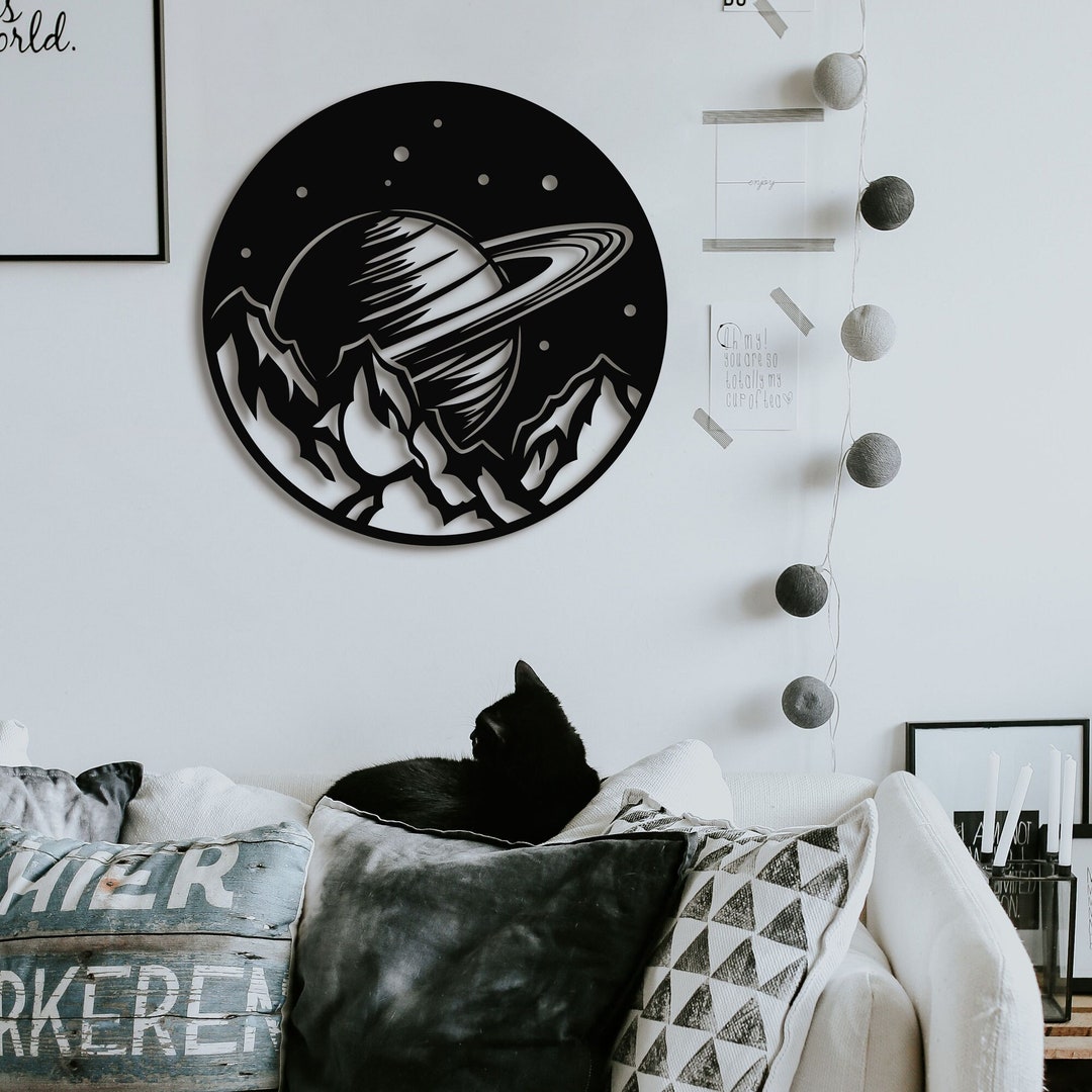 Saturn Svg Dxf Laser Cut Files Mountains Svg Files for Cricut Digital ...