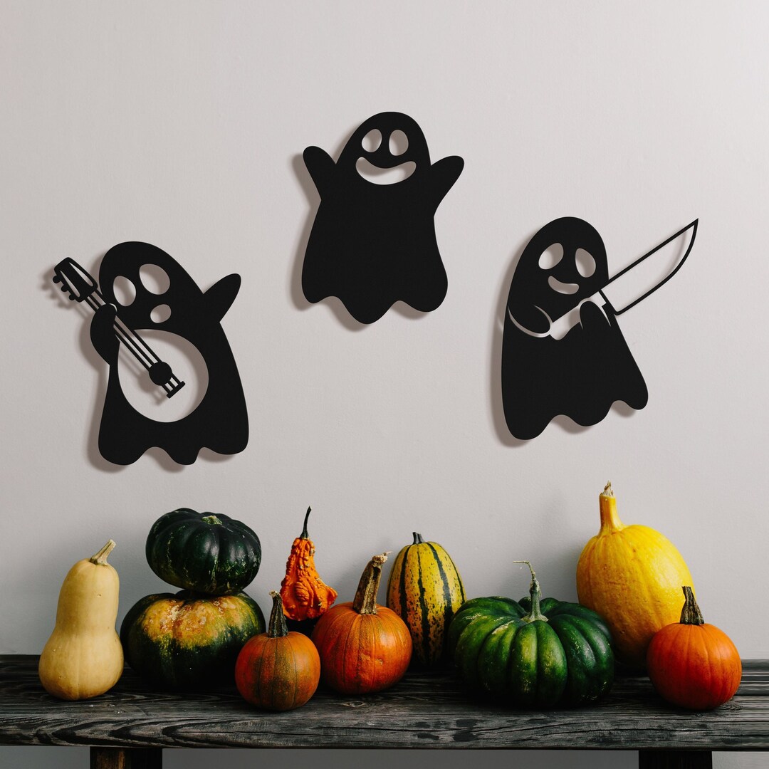 Halloween Ghosts Svg Laser Cut Files for Cricut Halloween Decor Dxf ...